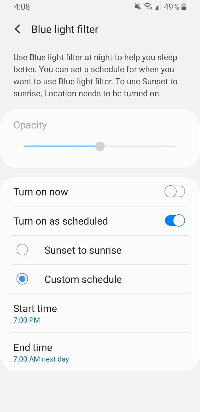 How to adjust the blue light filter on your Samsung Galaxy phone ...