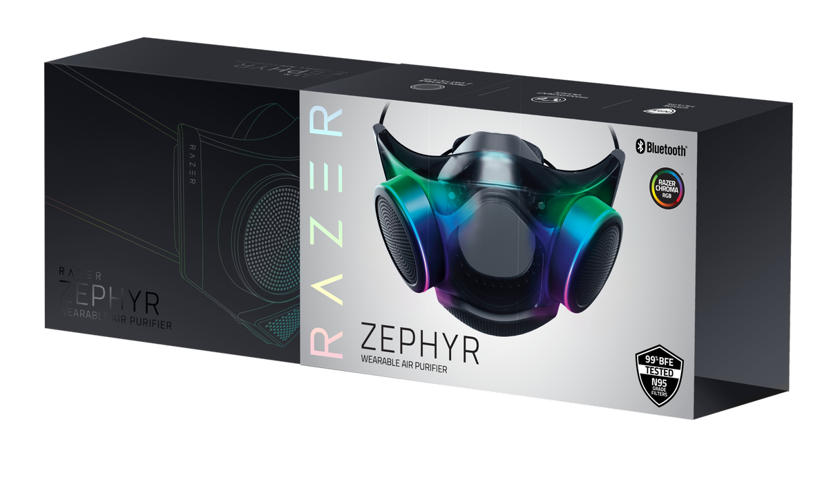 Razer's Zephyr smart facemask with RGB and N95 filters can now be yours ...