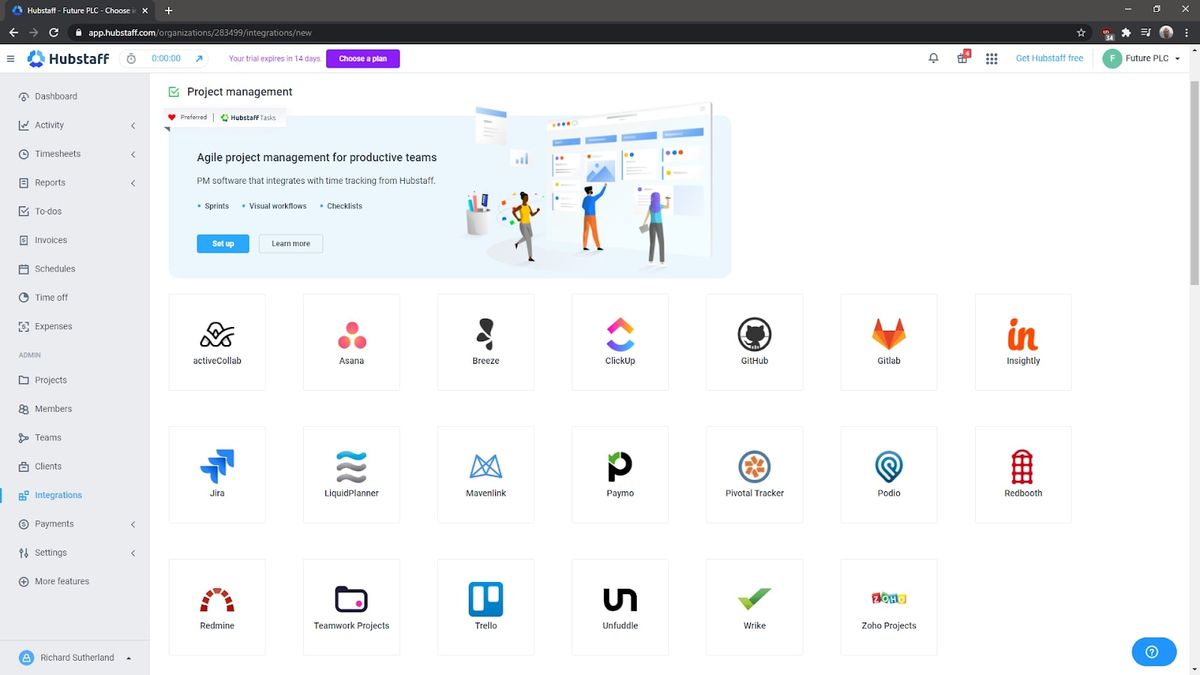 Hubstaff employee monitoring software | TechRadar