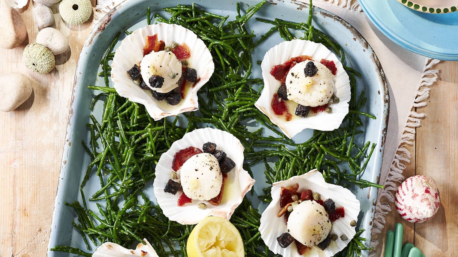Scallops with samphire and lemon | Lunch Recipes | Woman & Home