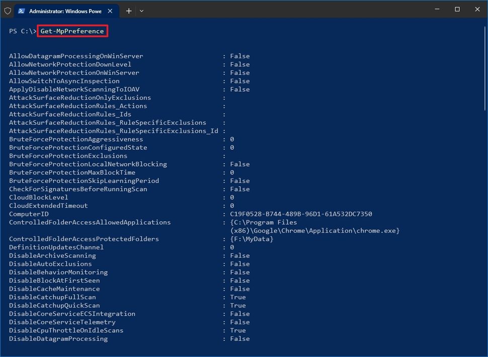 How to manage Microsoft Defender Antivirus with PowerShell on Windows ...