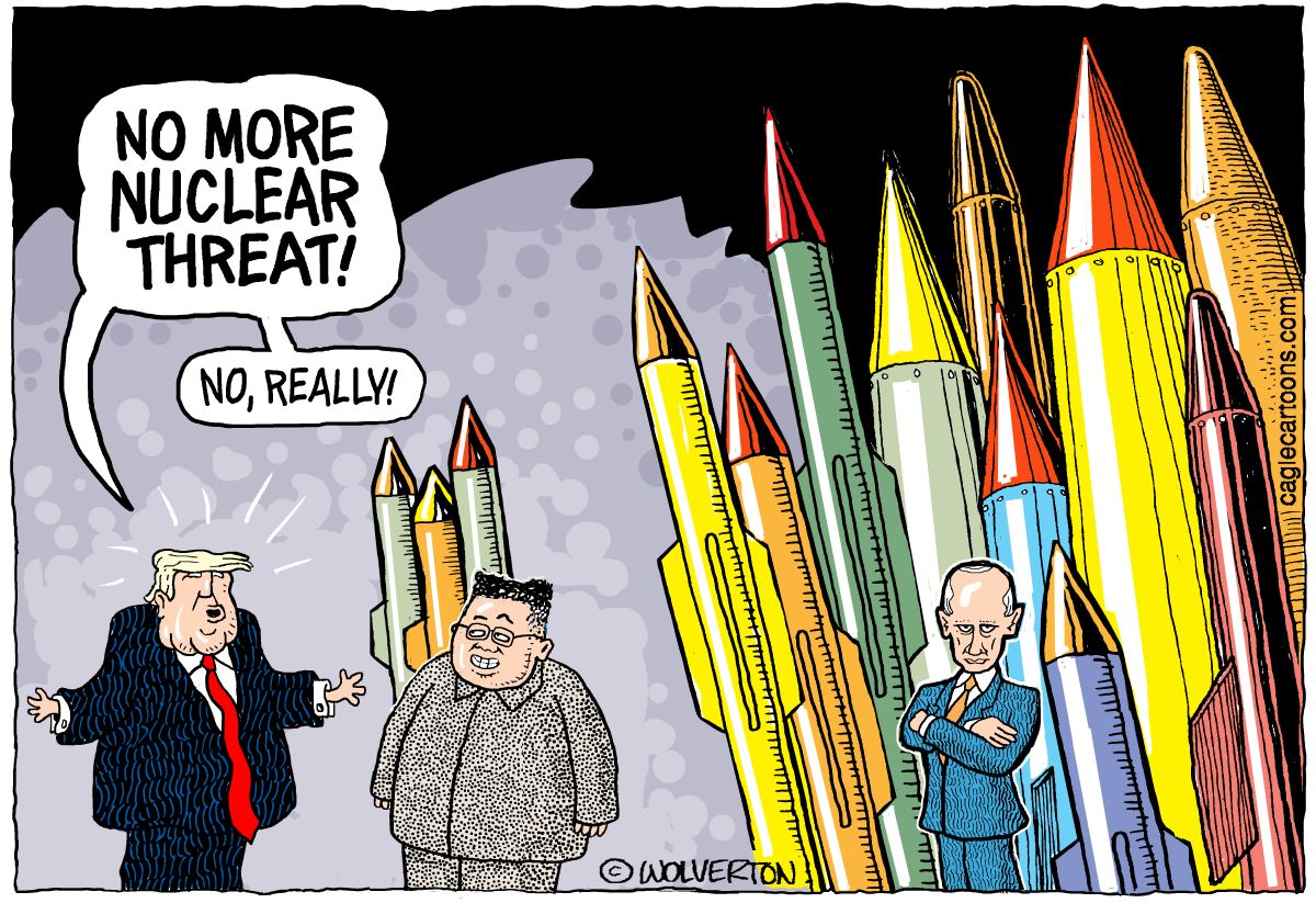 Political Cartoon U.S. Trump Kim Jong-Un Nuclear Threat Putin | The Week