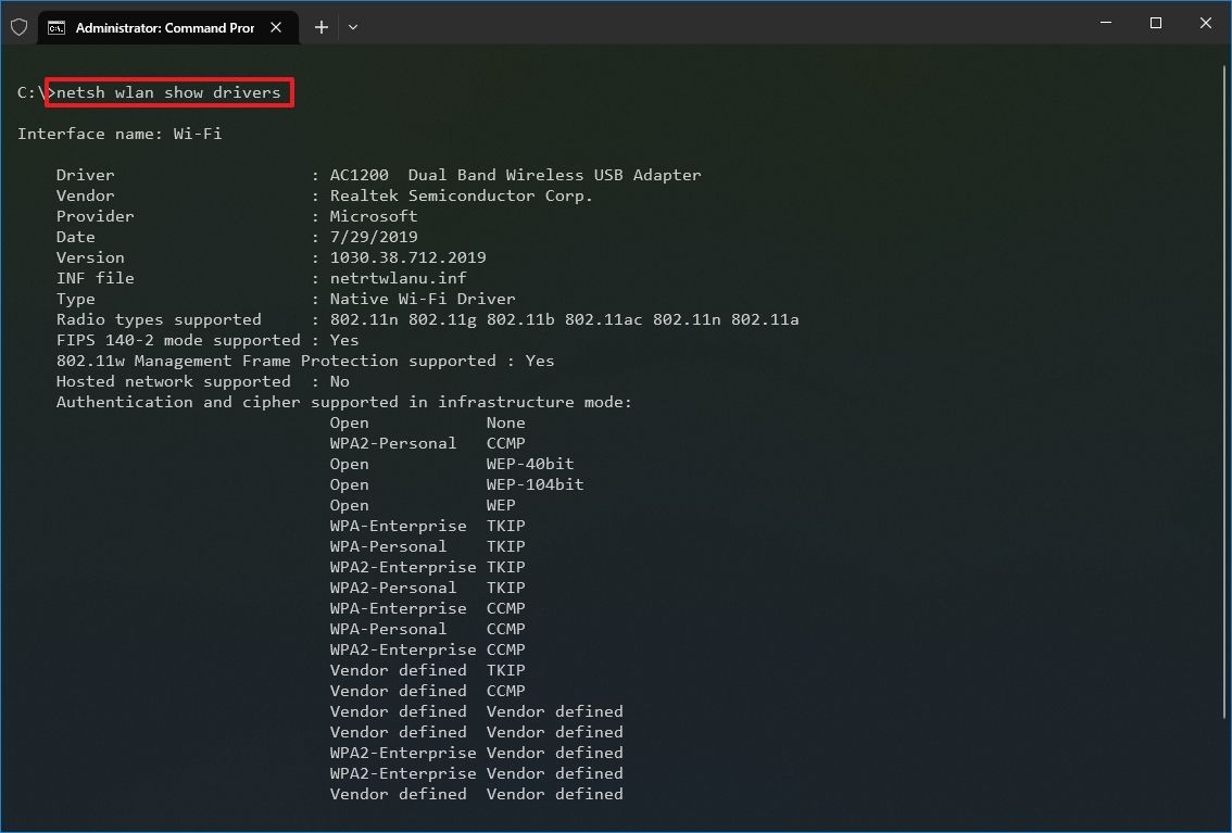 How to manage wireless networks with Command Prompt on Windows 10 ...