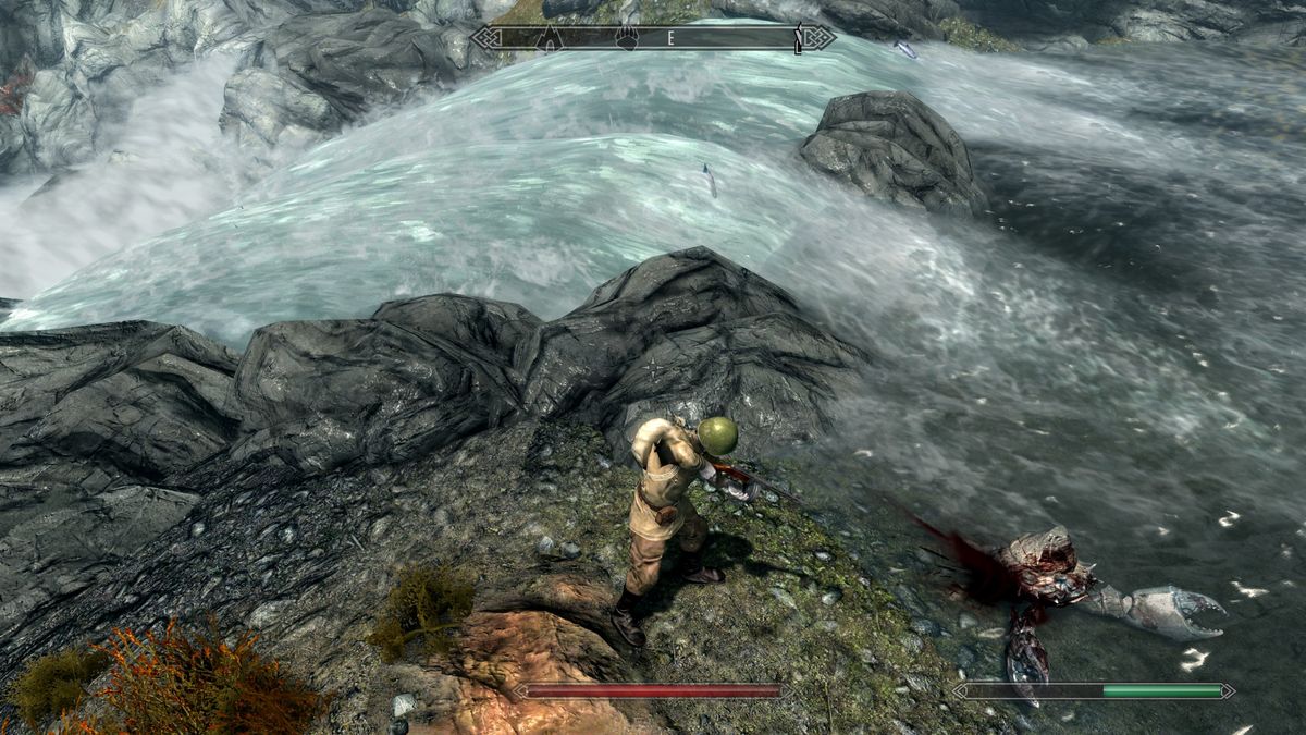 I played the banned Skyrim mod that turns it into World War 2 and, no ...
