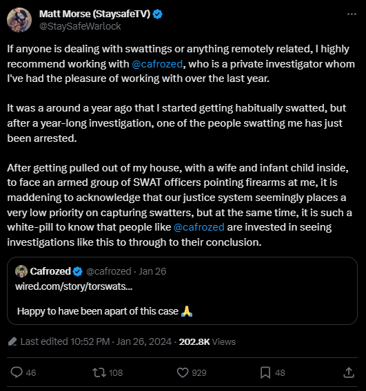 Infamous swatter-for-hire Torswats likely arrested after a private ...