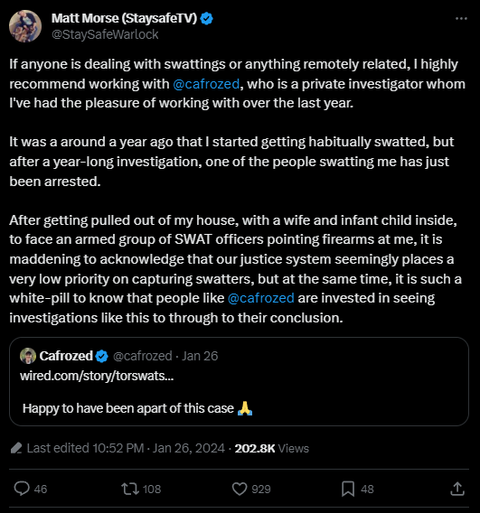 Infamous swatter-for-hire Torswats likely arrested after a private ...