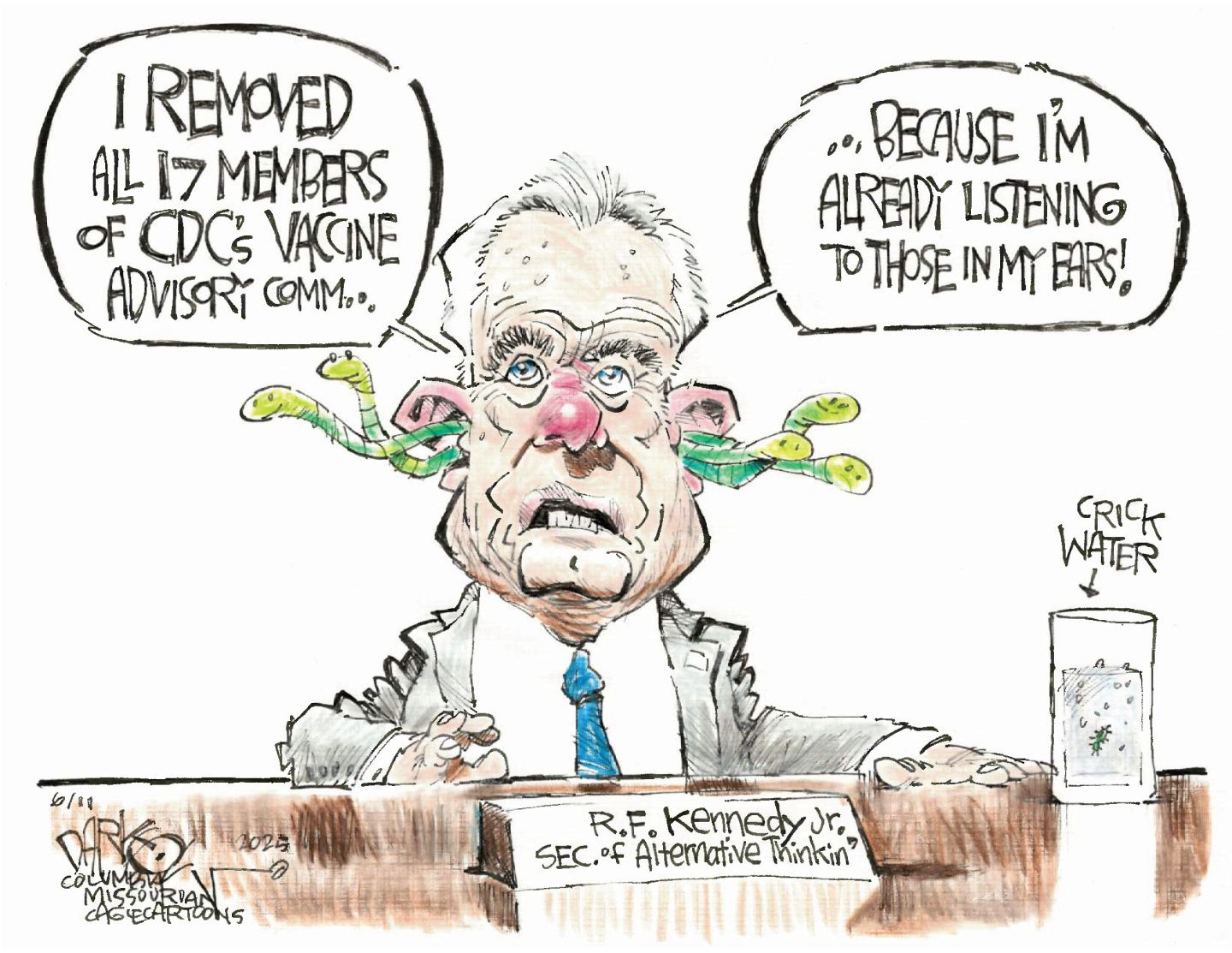 5 worm-ridden cartoons about RFK. Jr and the CDC | The Week