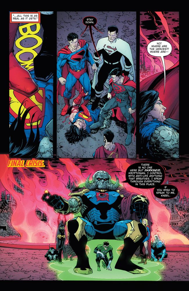 Superman vs. Supermen in Dark Nights: Death Metal #4 preview | GamesRadar+