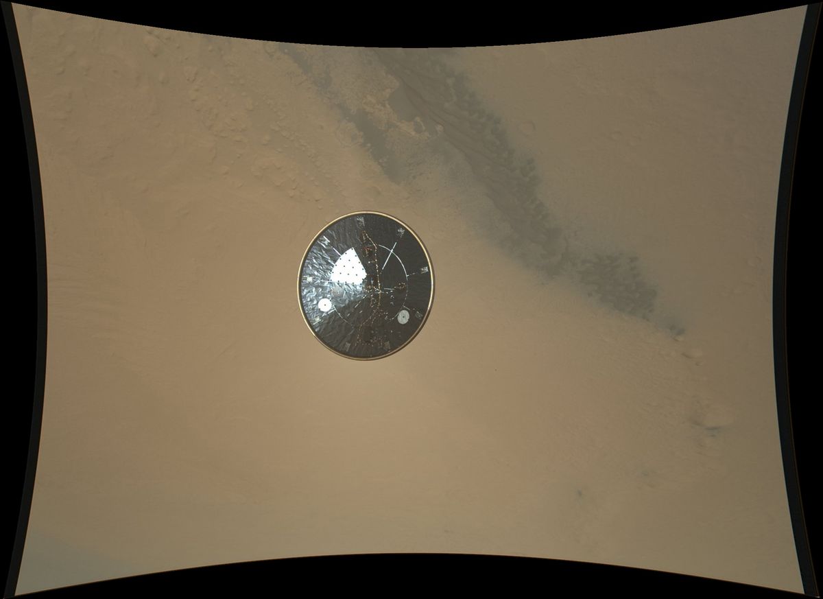UFO on Mars? No, Curiosity Rover's Awesome Heat Shield Photo | Space