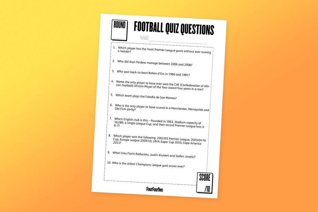 Pub quiz football questions: FREE packs to download | FourFourTwo
