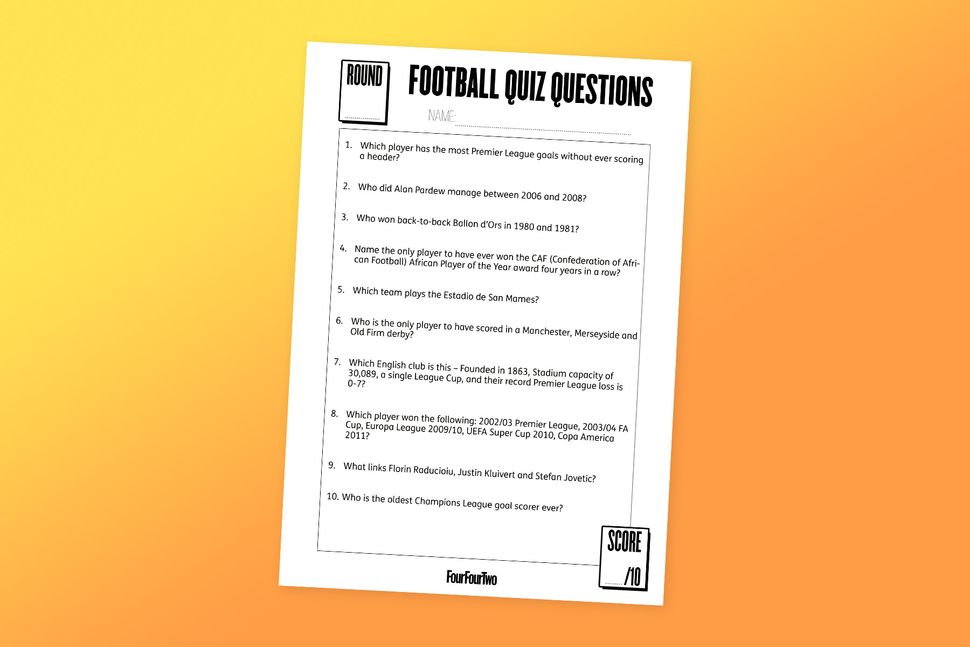 Pub quiz football questions: FREE packs to download | FourFourTwo