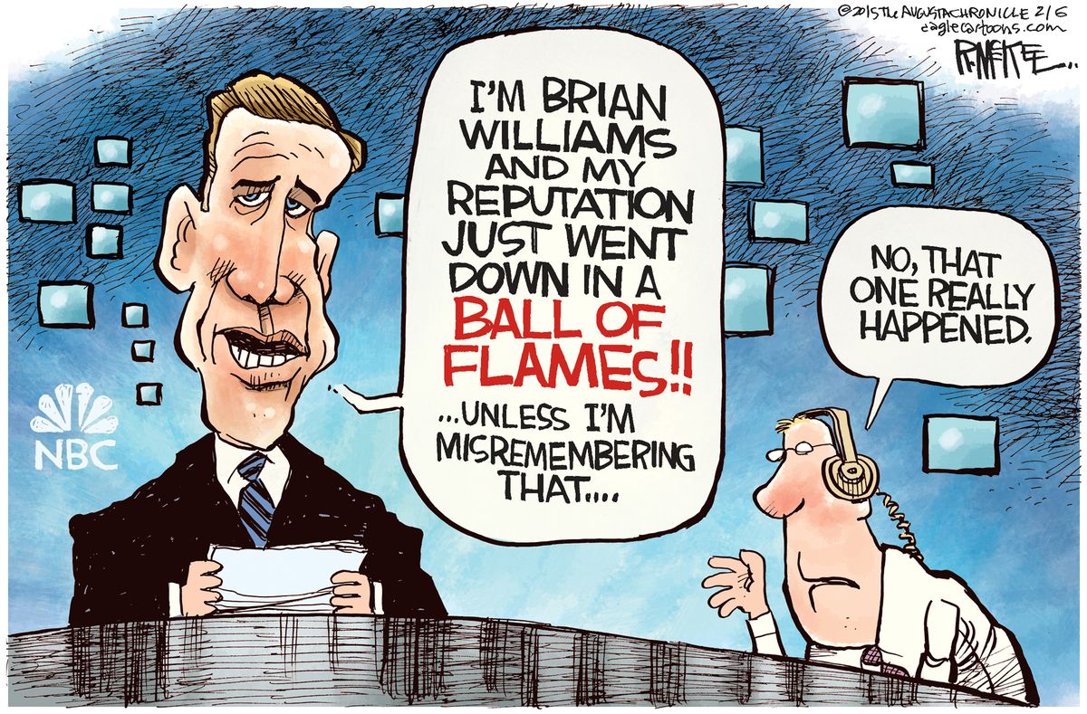Editorial cartoon U.S. entertainment Brian Williams | The Week