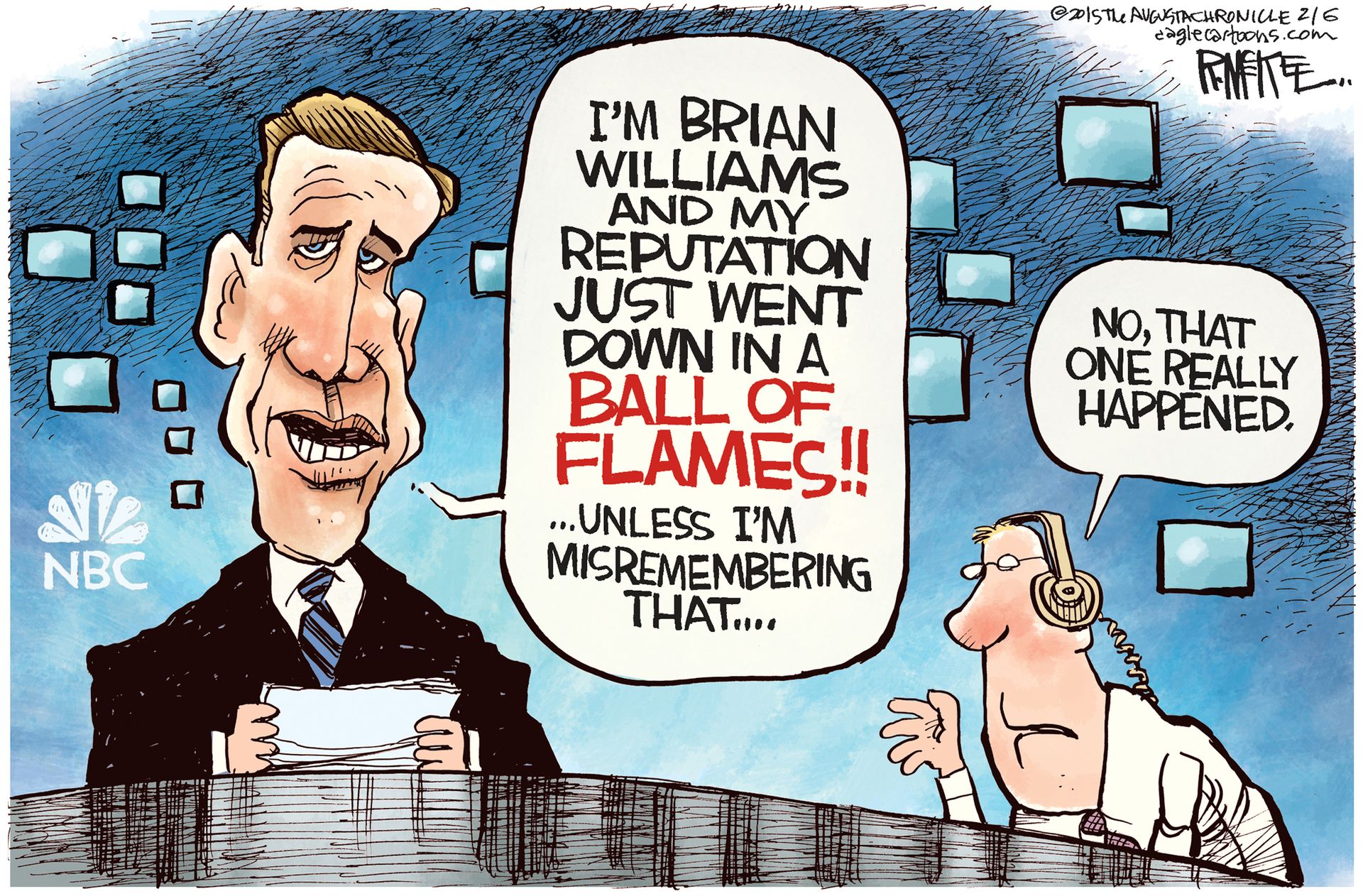 Editorial cartoon U.S. entertainment Brian Williams | The Week