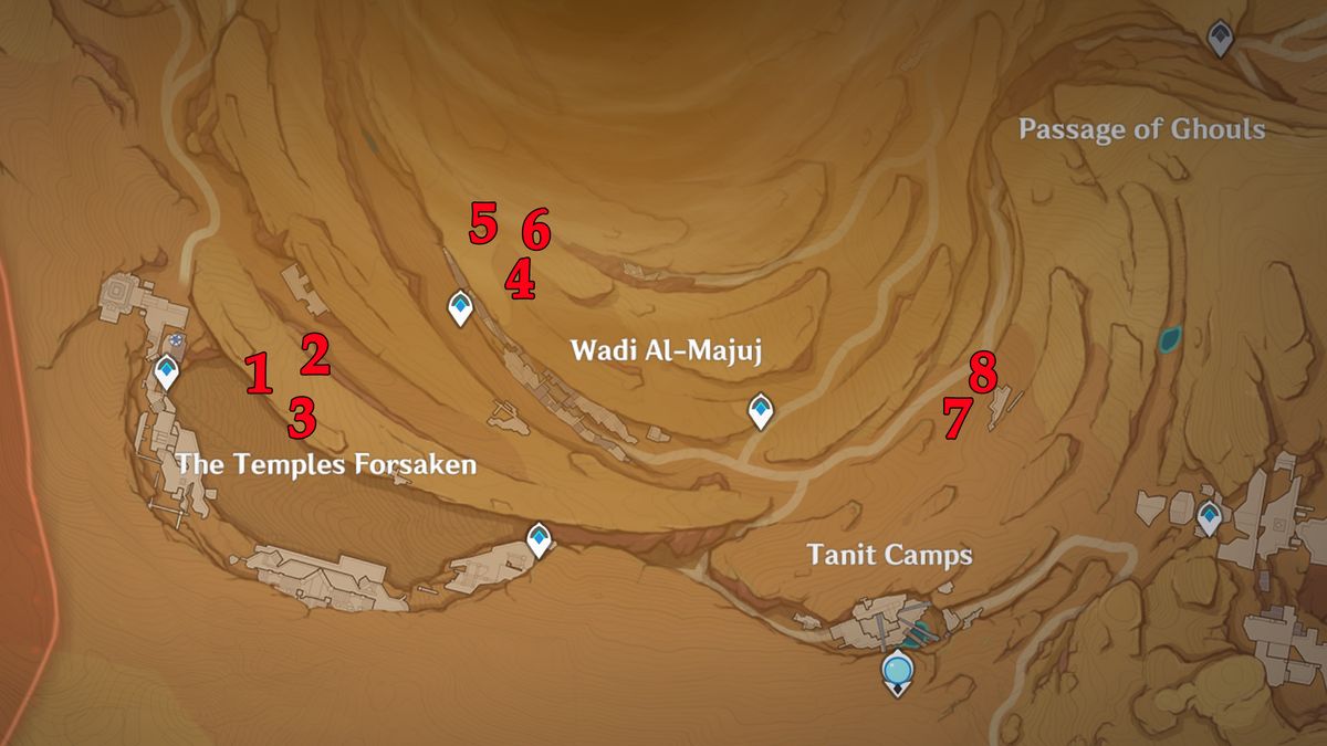 Genshin Impact Sand Grease Pupa locations and farming route | GamesRadar+
