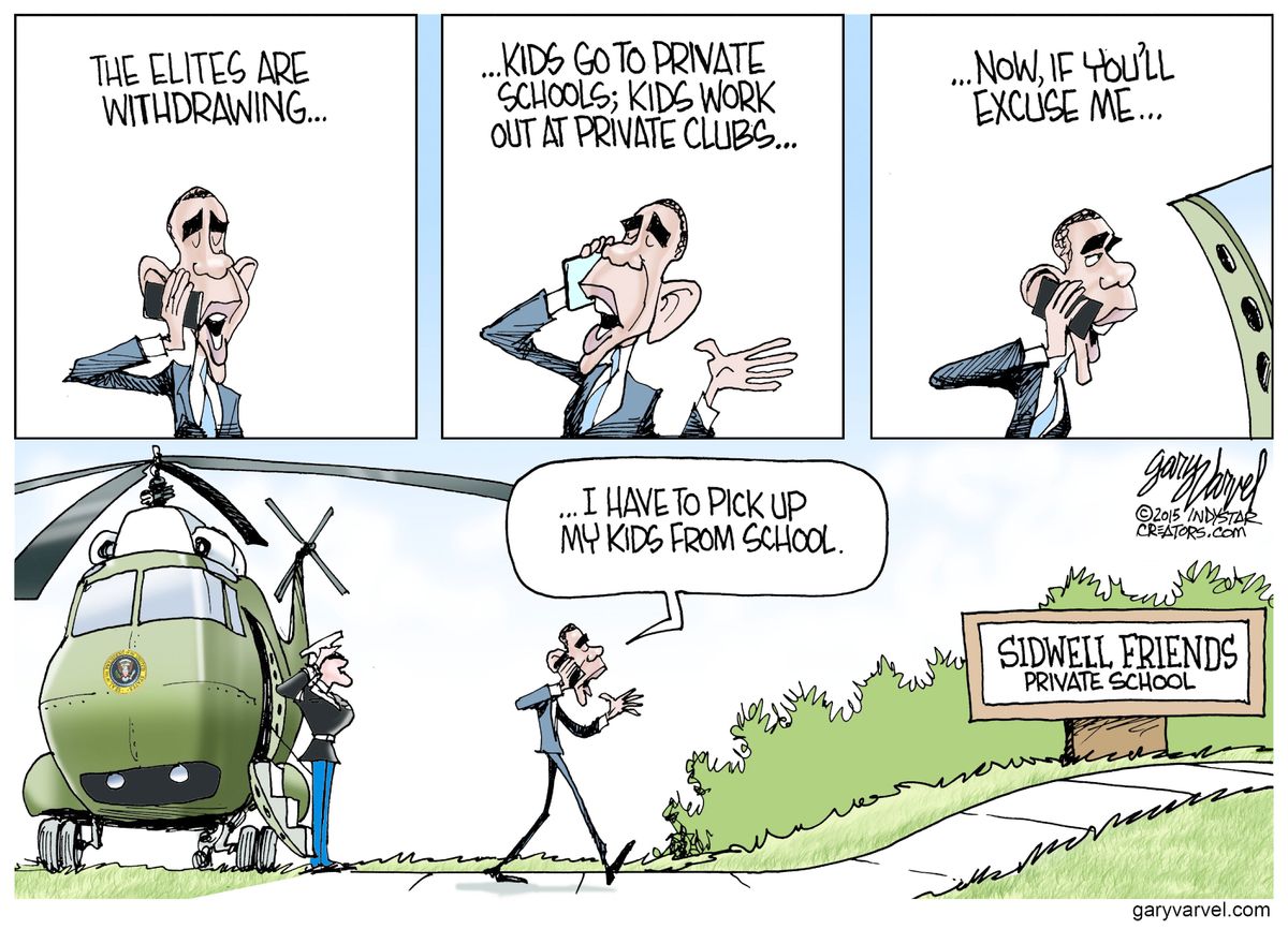 Obama cartoon U.S. Class Divide | The Week