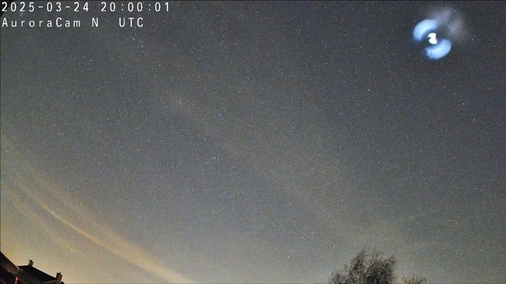 Dying SpaceX rocket triggers giant spiral of light above UK and Europe ...