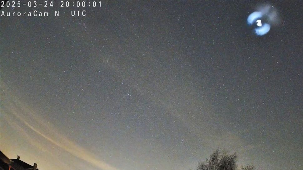 Dying SpaceX rocket triggers giant spiral of light above UK and Europe ...