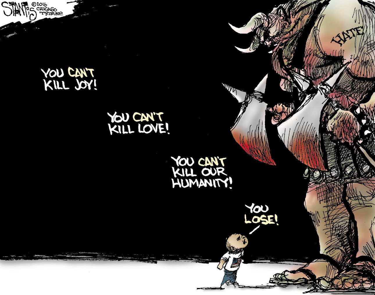 Editorial Cartoon U.S. Standing up to hate | The Week