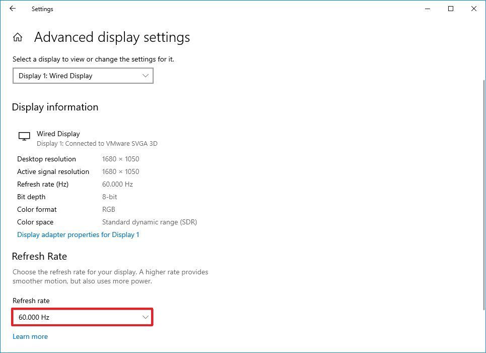 Adjust the refresh rate settings on Windows 10 | Windows Central