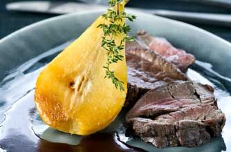 Venison with thyme pears & port Recipes | GoodtoKnow