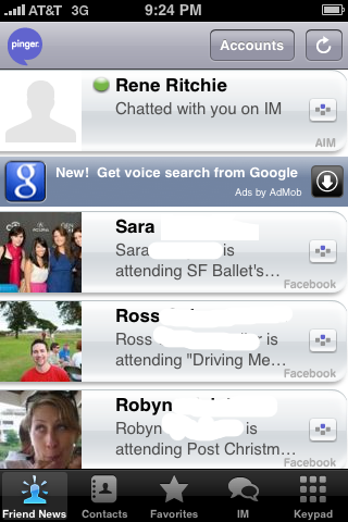 Review: Pinger, the Social Dialer for iPhone | iMore
