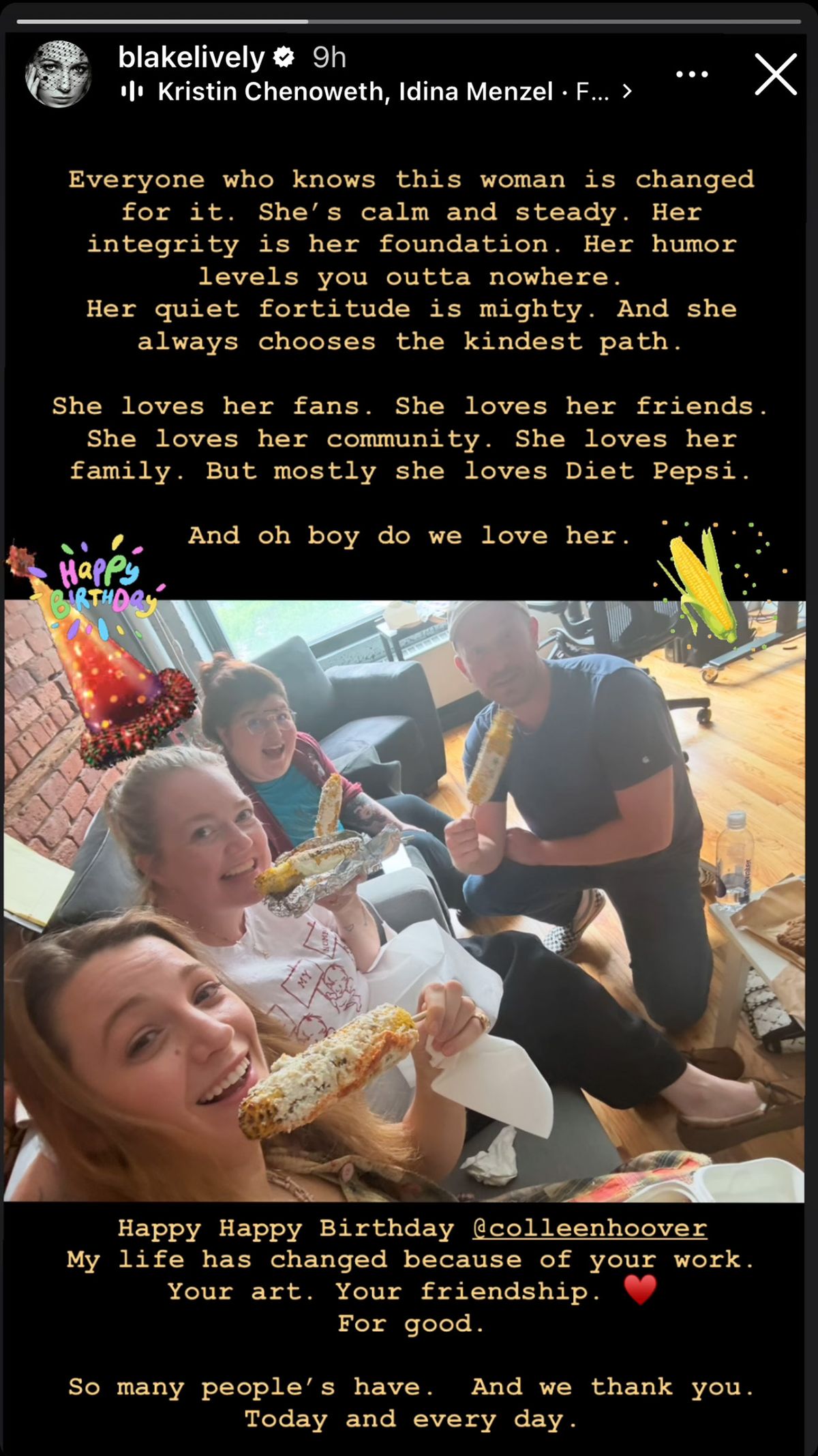 The Lovely Message Blake Lively Sent Colleen Hoover Before She Defended ...