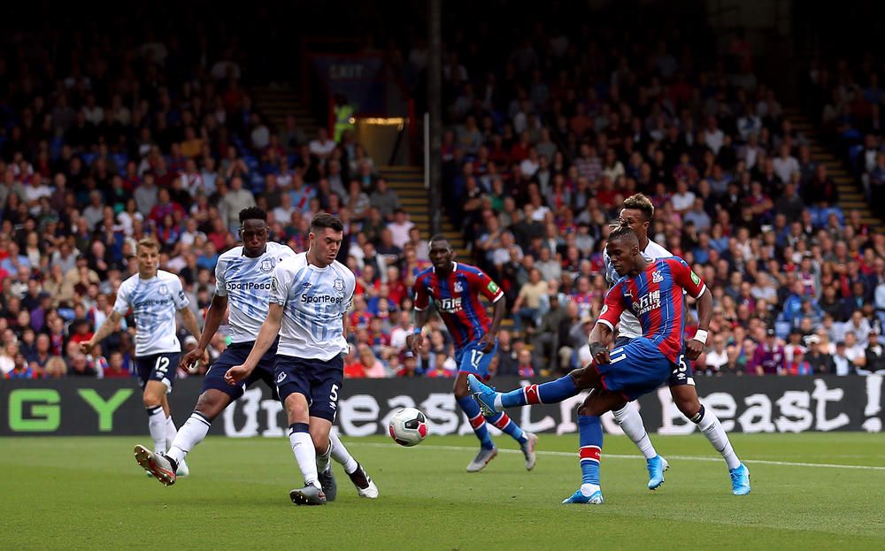 Zaha draws blank off bench as 10-man Everton hold Crystal Palace ...