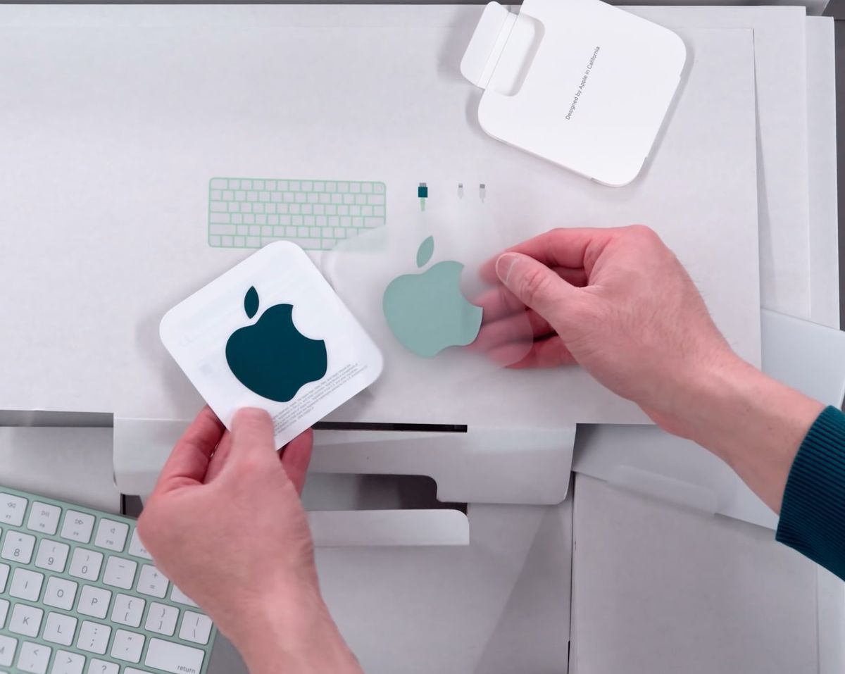 M1 iMacs get color-matched stickers to match color-matched accessories ...