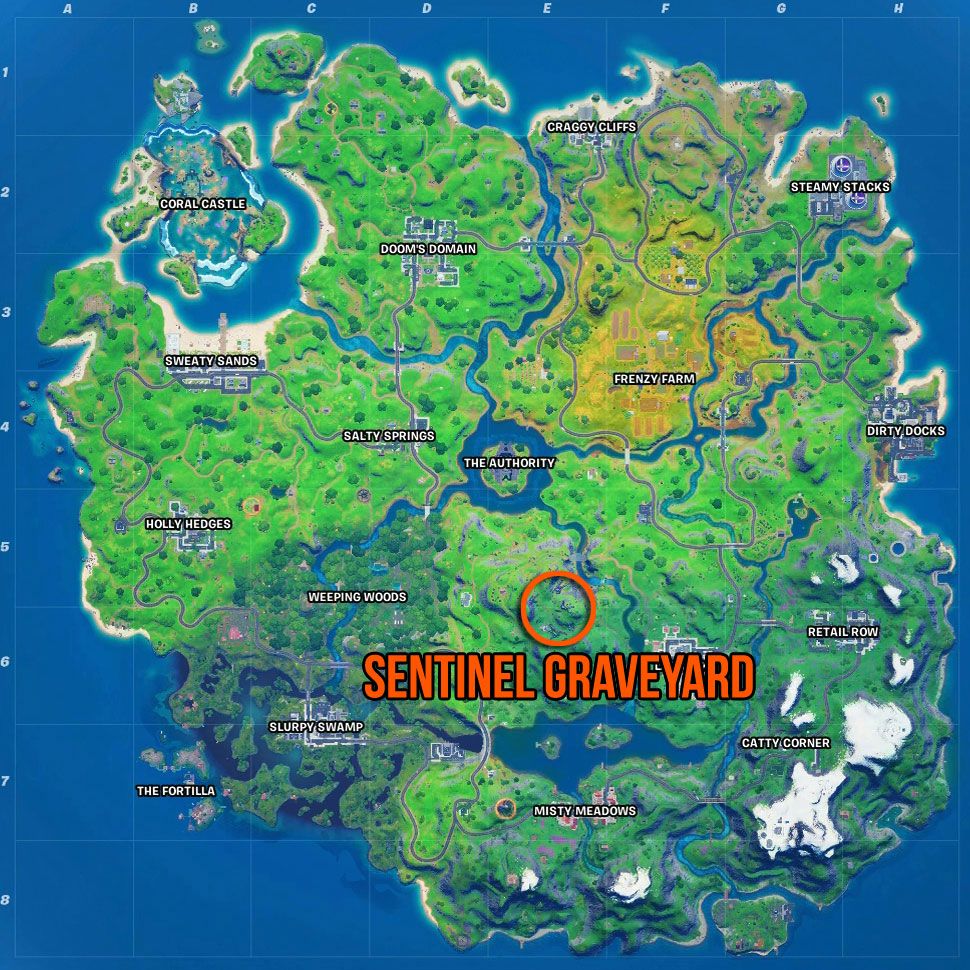Fortnite Sentinel Graveyard location: Where to dance on top of ...