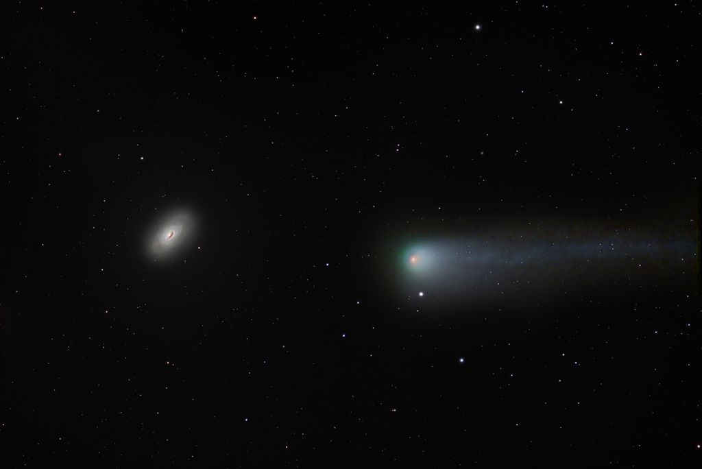 Astrophotographer captures Comet 13P/Olbers and the Black Eye Galaxy ...