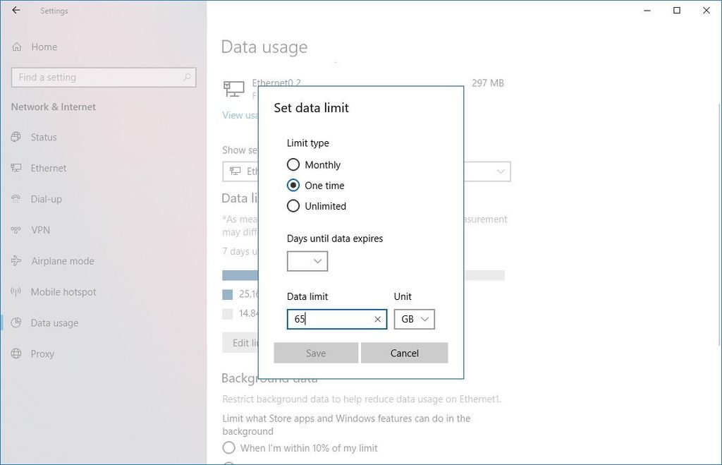 How to monitor and control data usage on Windows 10 April 2018 Update ...