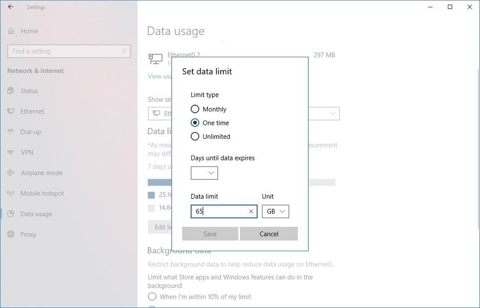 How to monitor and control data usage on Windows 10 April 2018 Update ...
