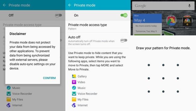 Understanding and using Private Mode on the Samsung Galaxy S6 | Android ...