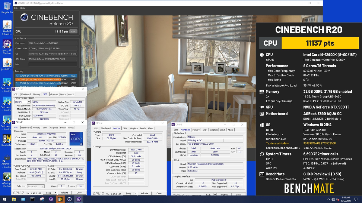 Hacksawed Motherboard Helped Me Set 12900K Overclock Record | Tom's ...
