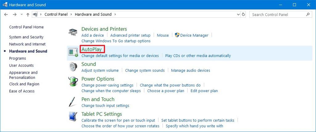 How to manage AutoPlay settings for USB drives and Memory cards on ...