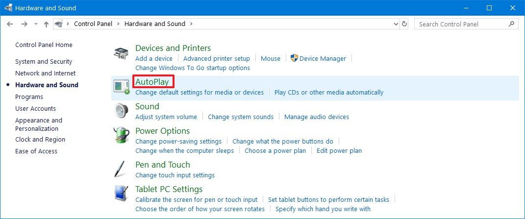 How to manage AutoPlay settings for USB drives and Memory cards on ...