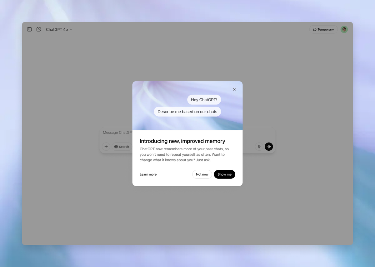 ChatGPT just got a memory upgrade — and here's why it's a big deal | Tom's Guide