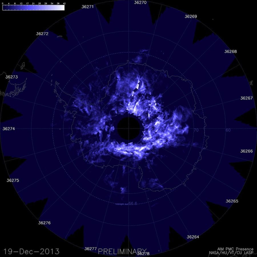 Night-Shining Clouds Show Up Early Over South Pole | Space