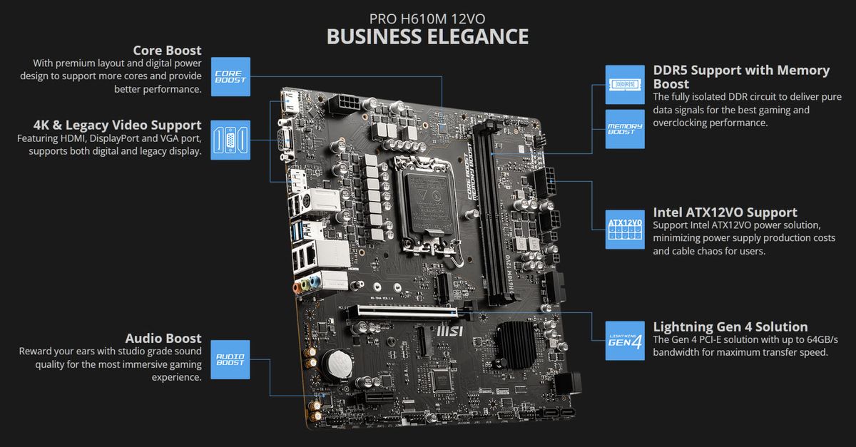 MSI's H610 Motherboard Debuts With ATX12VO Connector | Tom's Hardware