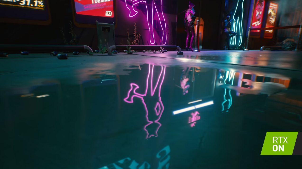 Cyberpunk 2077 RTX trailer shows off the latest in puddle reflection ...