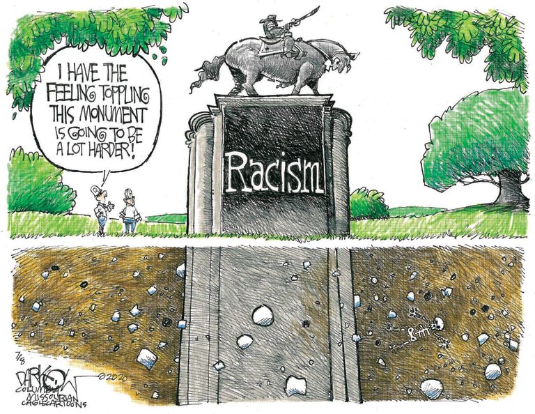 Editorial Cartoon U.S. racism monument | The Week