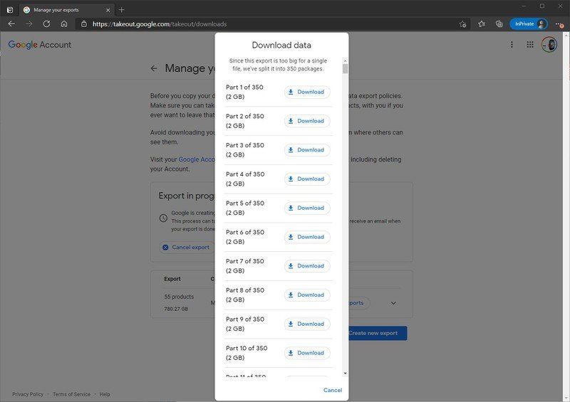How to use Google Takeout to export and download your data from Google ...