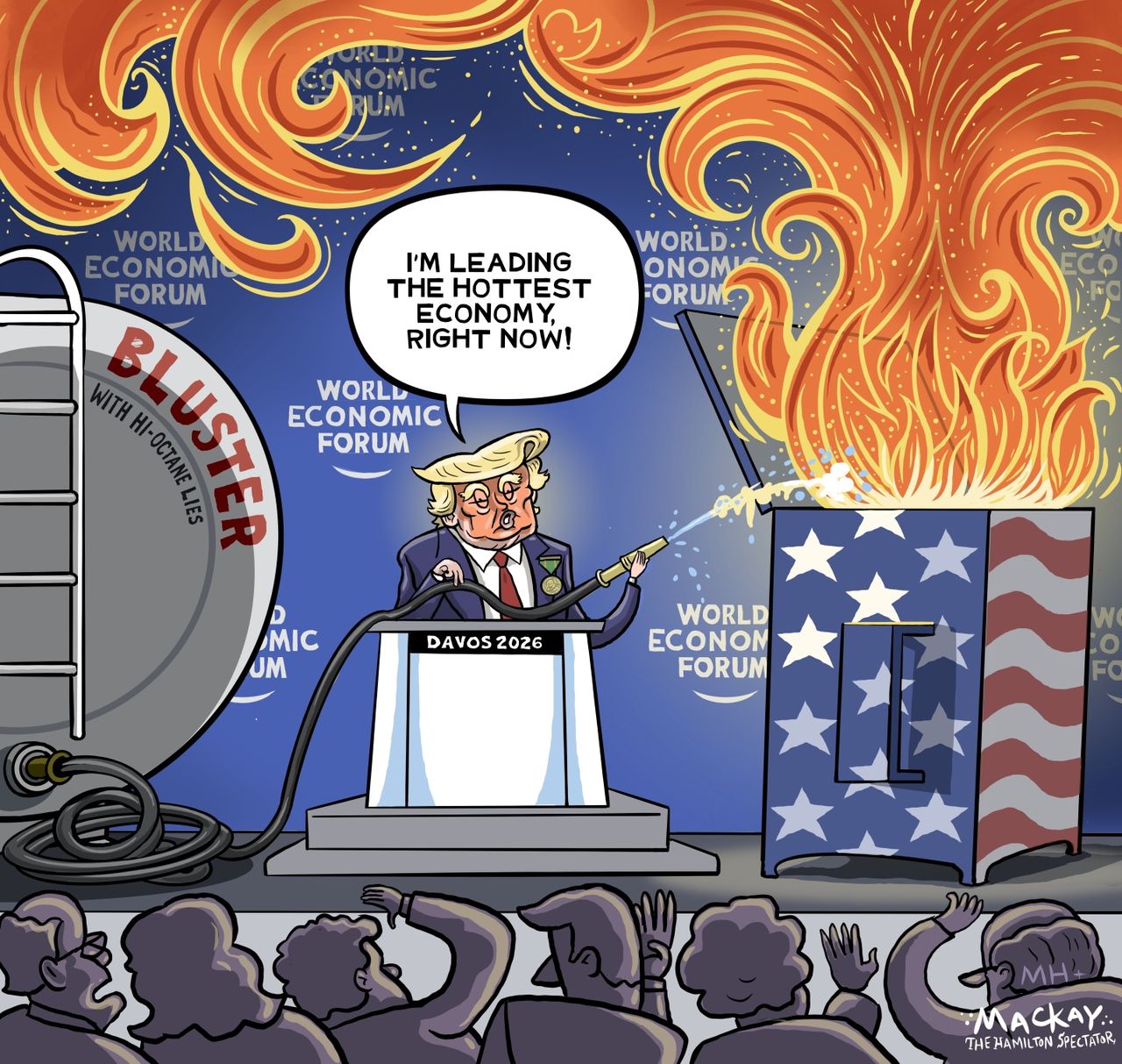 5 contentious cartoons about Donald Trump at Davos | The Week