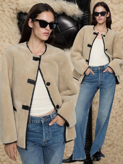 Mango's Sell-Out Faux-Shearling Jacket Is Back In Stock | Who What Wear