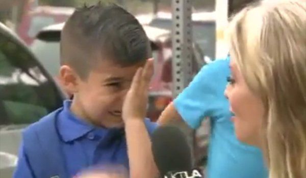 Watch An Adorable Little Kid Cry When A Reporter Asks If He Misses His ...