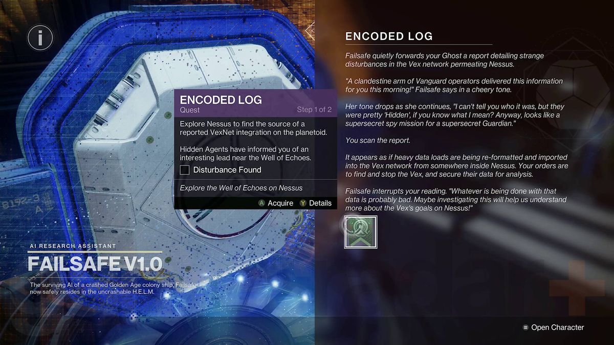 How to complete the Destiny 2 Encoded Log quest | GamesRadar+