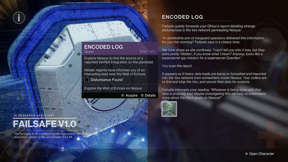 How to complete the Destiny 2 Encoded Log quest | GamesRadar+