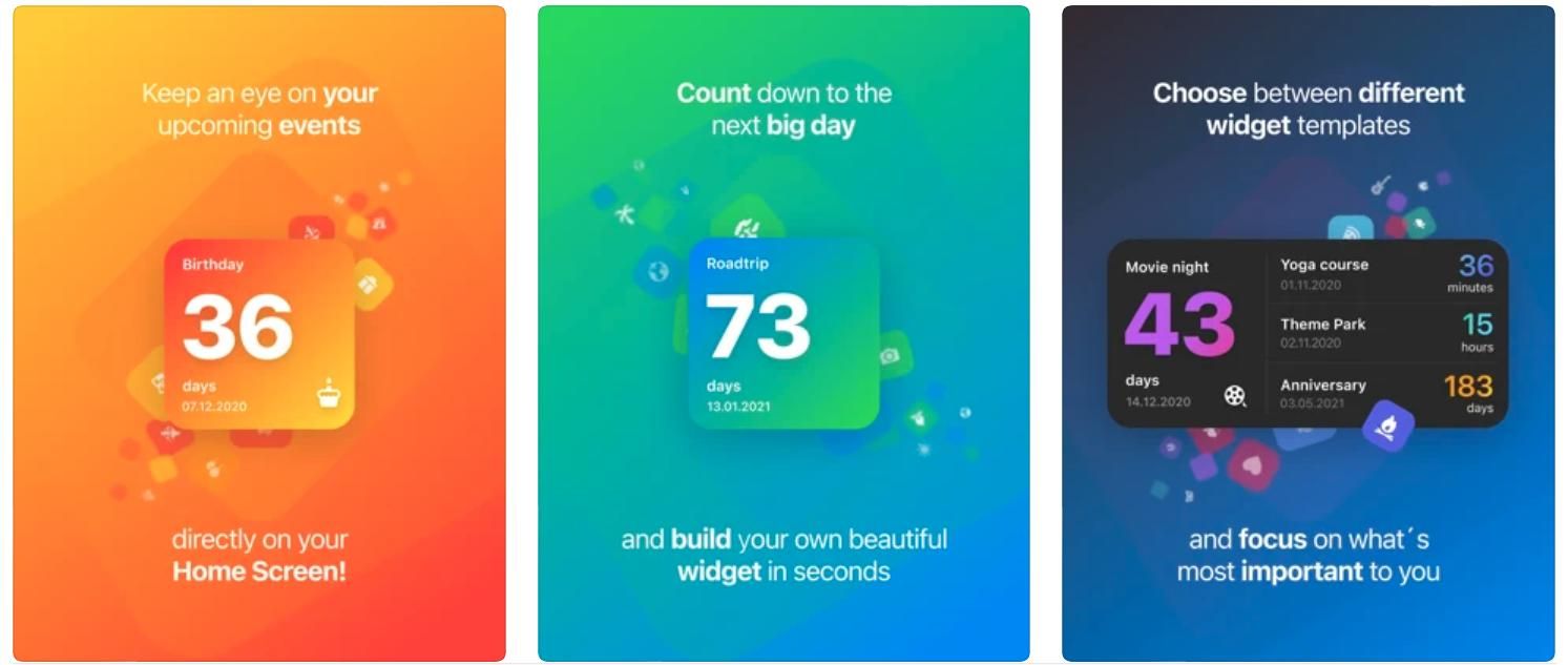 This app can put live countdown widgets on your iPhone's Home screen ...