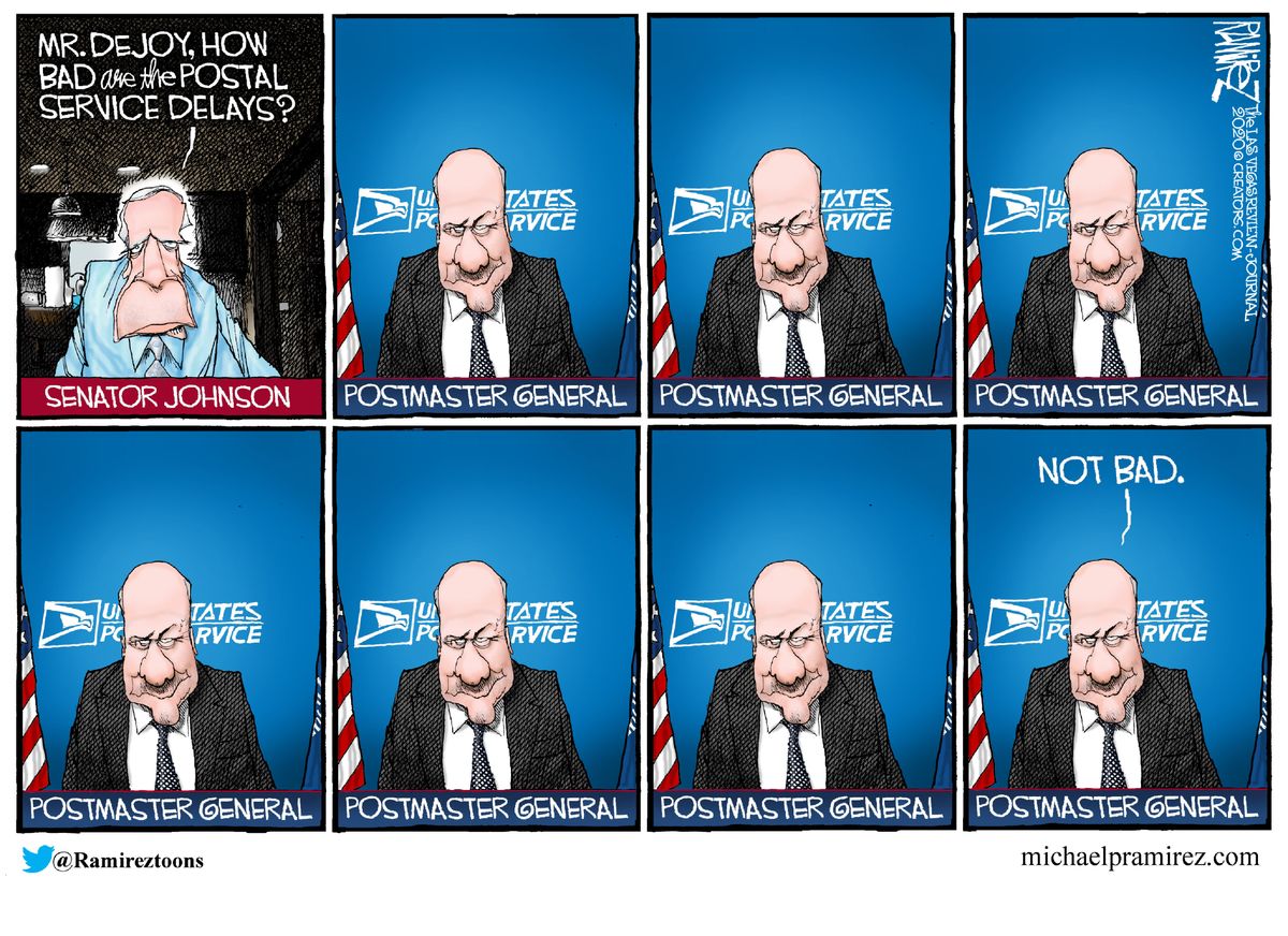 Editorial Cartoon U.S. USPS delays DeJoy | The Week