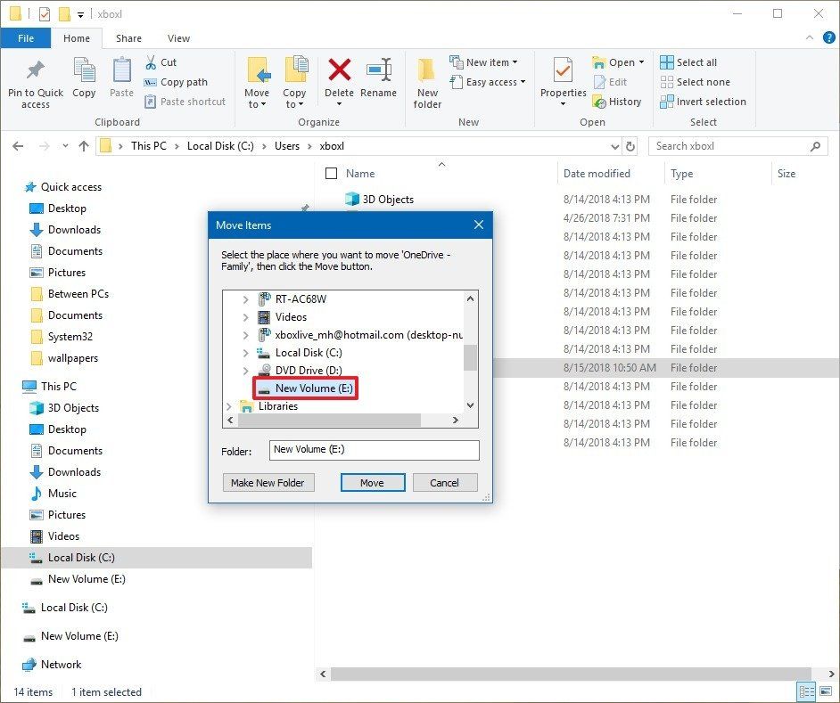 How to change default OneDrive folder location on Windows 10 | Windows ...
